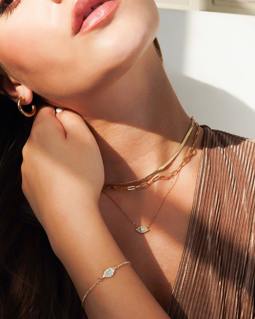 Beautiful evil eye necklace store